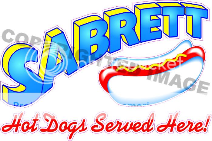 8" x 12" Sabrett Hot Dog Cart Concession Trailer Decal